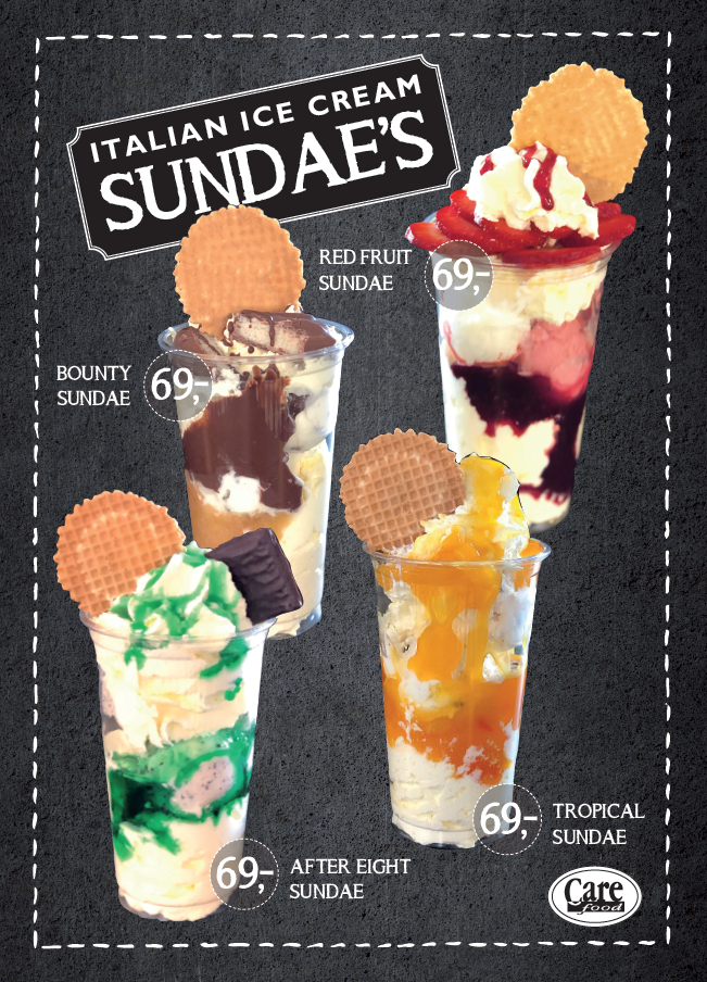 Plakat Sundae - Marketing - plakater skilte - Carefood